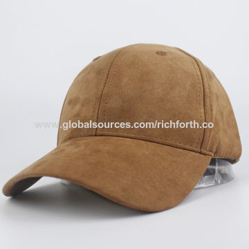 Suede Baseball Cap,Faux Suede Leather Classic Adjustable Plain Hat ...