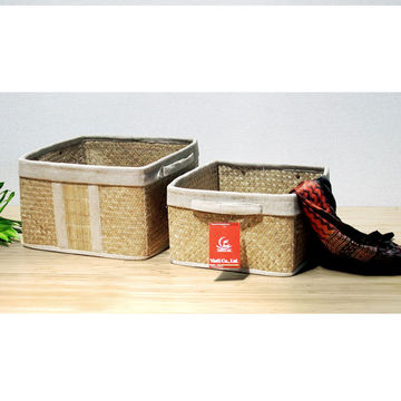 Buy Wholesale Vietnam Vietnamese Hand woven basket, seagrass colorful ...