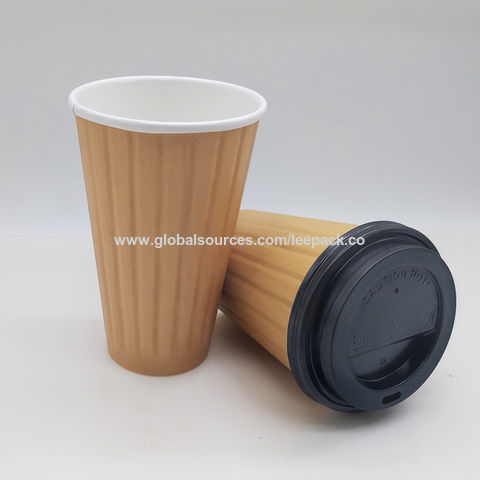 Buy Wholesale China Disposable Embossing Hot Paper Cup With Lids And ...