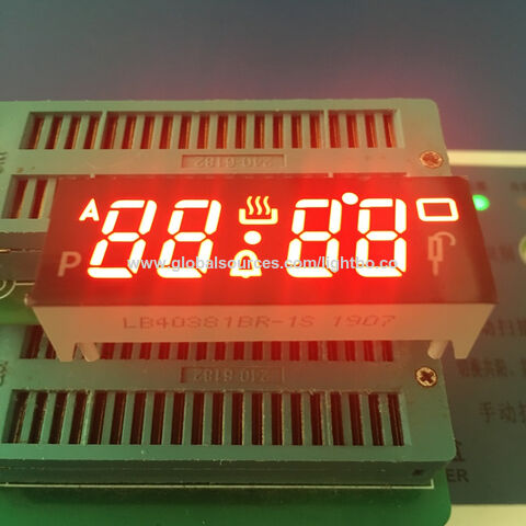 Custom 4-digit 0.38" Ultra Red 7-segment LED Display common anode for ...