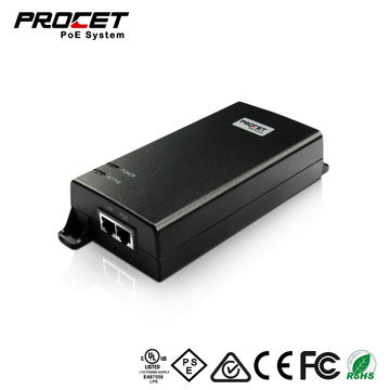 Power over Ethernet Injector 60W Gigabit Active PoE++ 802.3bt for IP ...