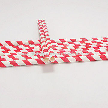 Buy Wholesale China Giant Milkshake Paper Straws, Smoothie Red Stripe ...
