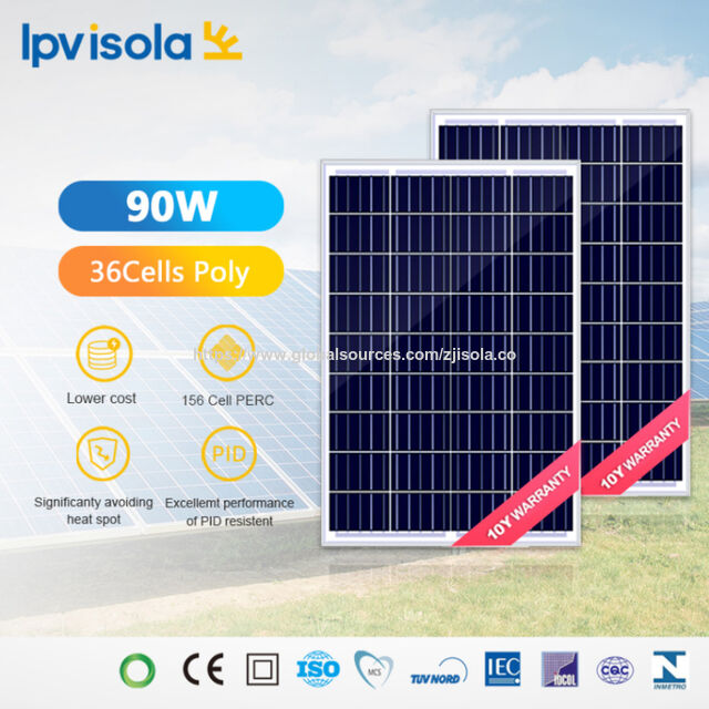 Buy Wholesale China Isola 90w Polycrystalline Solar Panels 50w/60w/70w ...