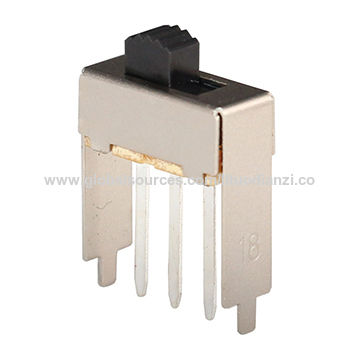 Vertical slide switch with 10,000 cycles lifespan/rating 0.5A/50V DC ...