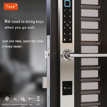 Intelligence wifi tuya Apartment door lock swipe control lock RFID card ...