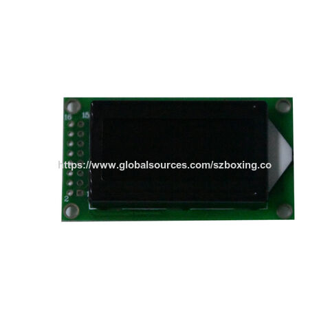 8×2 Lines Monochrome STN LCD Character Module with Y/G LED B/L, Dot ...
