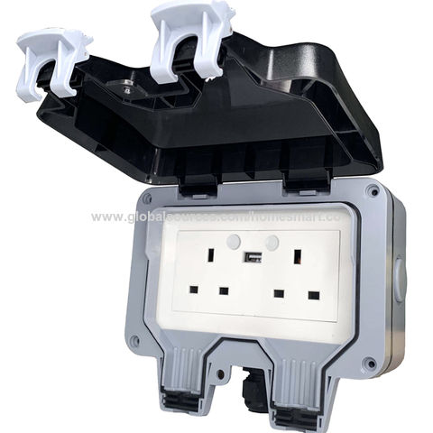 13A Outdoor smart outlet WiFi Smart Socket with 2 Wireless Waterproof ...