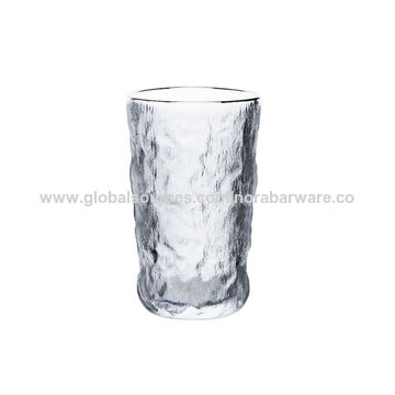 China Clear machinemade glacier pattern water glass cup on Global ...