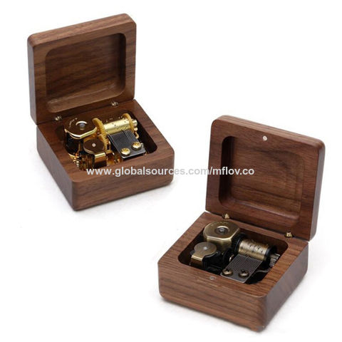 Wood Music Box, Antique Engraved Musical Boxes Case, Handmade Musical ...