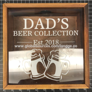 China LANGGE Wine Cork Beer Shadow Box Beer Cap Collection Box on ...