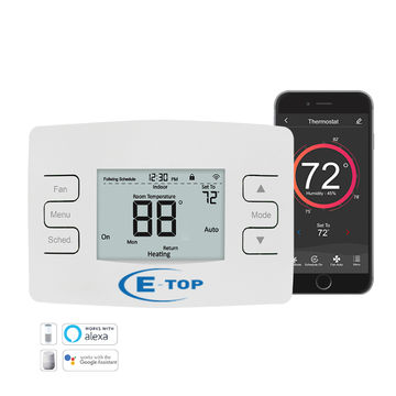 Geothermal Temperature Controller Smart Wifi Thermostat 2 Stage 24V ...