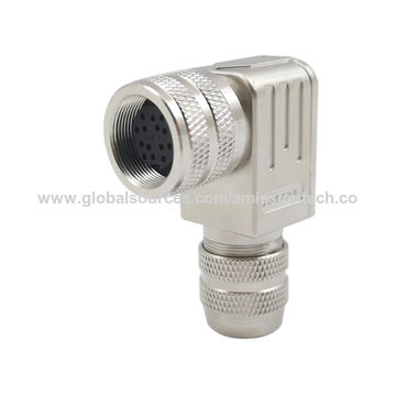 M16 14pin 19pin, 24pin metal angled field assembly metal connector, M16 ...