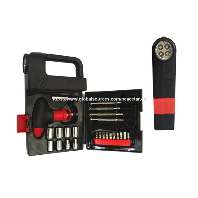 Bulk Buy Hong Kong SAR Wholesale 24 Pcs Hand Tool Set W/ 4 Led Storage ...