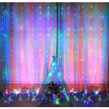 China Twinkle Star 300 LED Window Curtain String Light Wedding Party ...