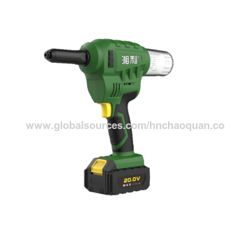 China 20V lithium battery cordless with brushless motor rivet gun ...