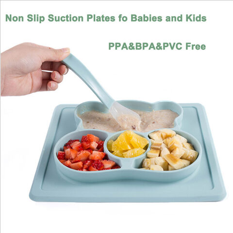 Children Babies And Kids Bpa Free Baby Dinner Plate Baby Food Tray ...