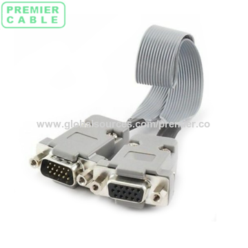 Premier Cable VGA (HD15) Male to Male Flat Ribbon Monitor Cable, Flat ...