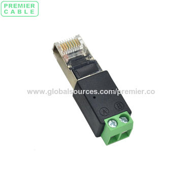 Premier Cable RJ45 Network Male 8P8C to RS485 Screw Terminal Block ...