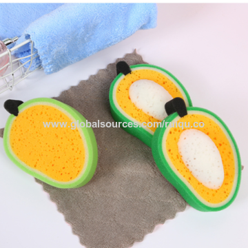 Buy Wholesale China Cute Fruit Thickened Sponge Wipe Scouring Pad ...