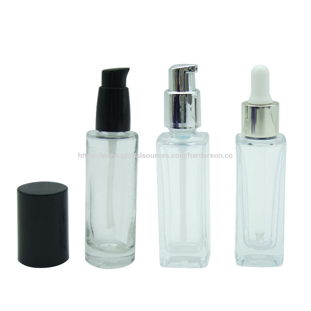 Buy Wholesale China 10ml 20ml 30ml Glass Round Square Cosmetic ...
