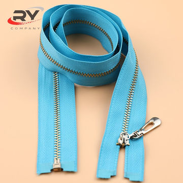 Metal zipper, 3# , blue ,open end zipper, metal zipper blue zipper ...