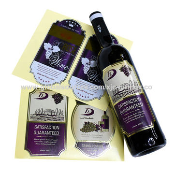 Buy Wholesale China Custom Printing Gold Embossed Luxury Wine Label ...