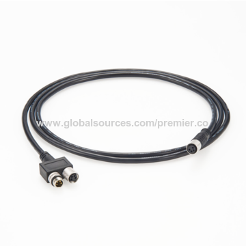 M8 Cable Splitter Y Type 4 Pin Male to Double Female Splitter Connector ...