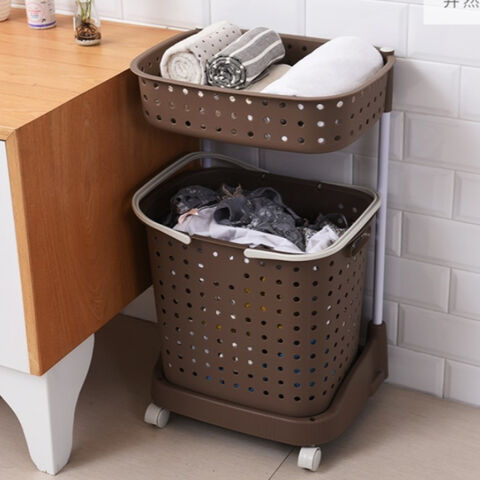 Buy Wholesale China Movable Plastic Laundry Basket & Movable Plastic ...