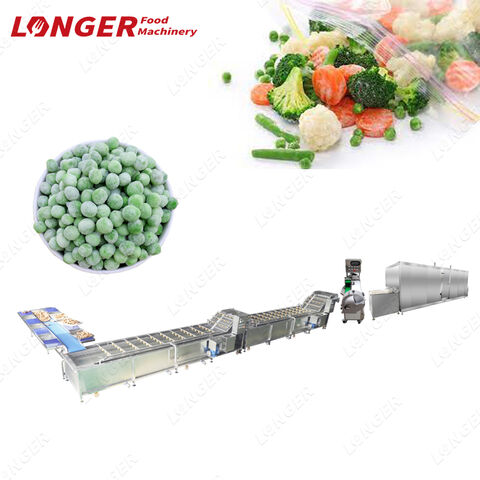 China Frozen Green Peas Processing Plant IQF Tunnesl Freezer Green Peas ...