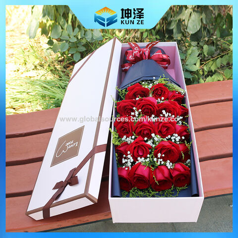 Flower packaging,Paper Flower Box, Customized Printing Rigid Packing ...