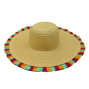 Buy Wholesale China Women's Straw Hat, Custom Design Big Brim Ladies ...