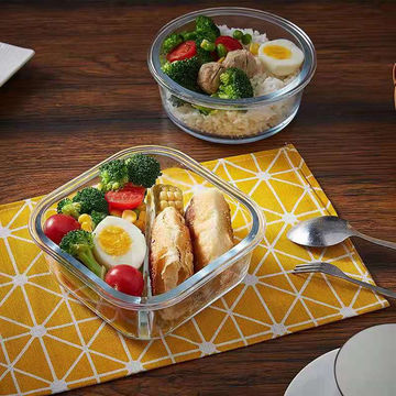 High Quality Glass Fridge Storage Container with Lids, Glass Container ...