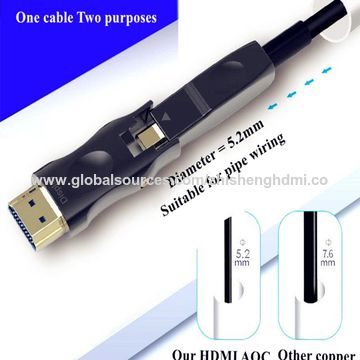 Buy Wholesale China 20m/65ft Hdmi 4k Detachable Hybrid Fiber Cable With ...