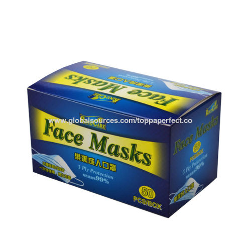 Buy Wholesale China Custom Printed Face Mask Packaging Paper Box ...