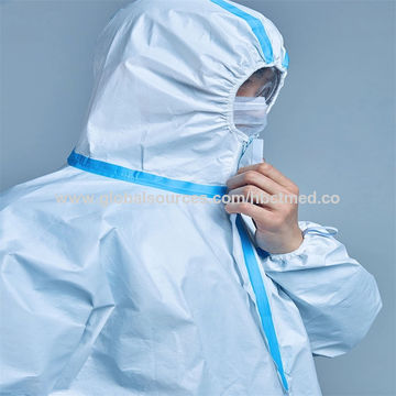 China New arrival hazmat waterproof gowns coverall disposable with CE ...