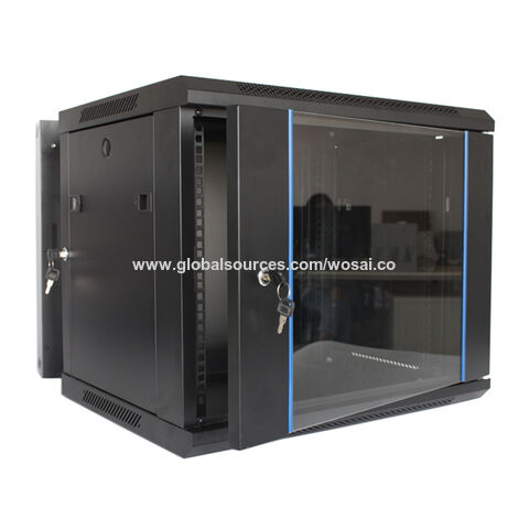 Buy Wholesale China Double Section Wall Mount Glass Door Network Rack ...