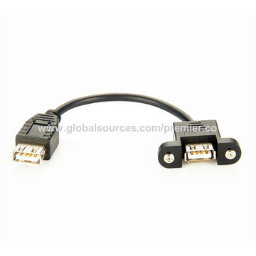 Buy Wholesale China Panel Mount USB A Female to A Female Cable Euro ...