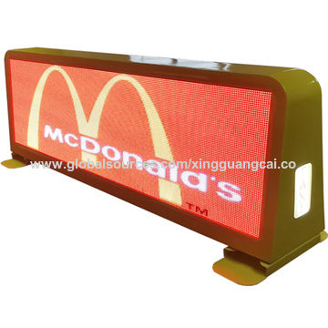 China Taxi led panel P4 outdoor double sides LED display screen with ...
