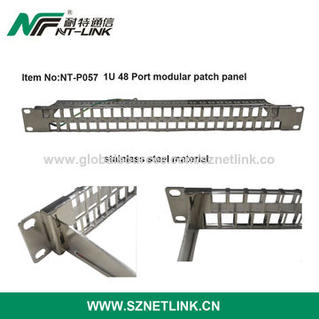 China 19 Inch 1U 48 port Modular patch panel on Global Sources,empty ...