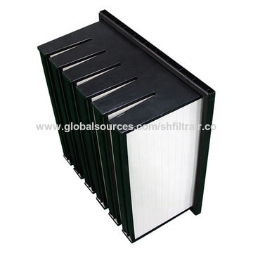 High Quality CleanRoom F6 F7 F8 F8 F9 V-bank compact Air Filter, Air ...