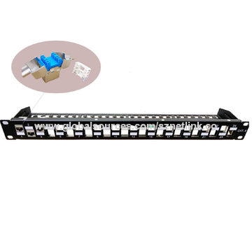 High-End 19 Inch 1U 24 port Cat8 Modular patch panel, empty patch panel ...