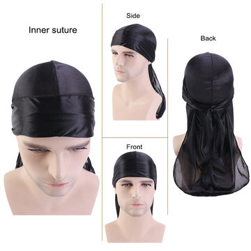 Buy Wholesale China Unisex Long Silk Satin Breathable Turban Hat Wigs ...