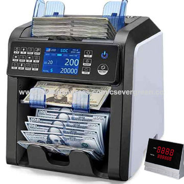 China 2 pocket value bill counter banknote counter money sorting ...