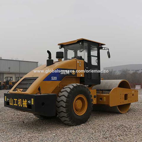 Road Roller Sem520 20ton Single Drum Roller Compactor High Efficiency ...
