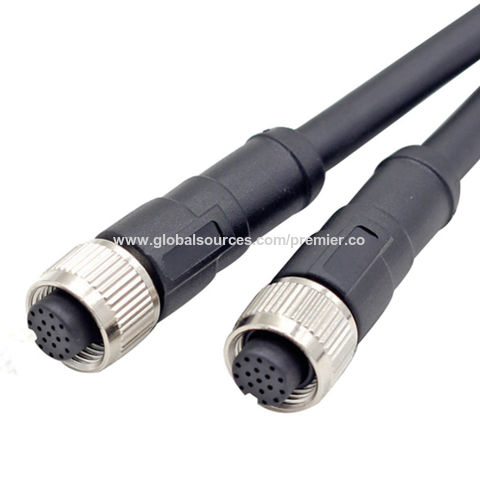 M12 Cordset 12Pin 17Pin Male/Female DoubleEnd NonShield Cable, M12 ...