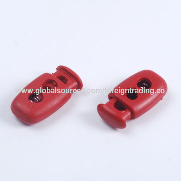 Custom color fashion Cord Locks End Spring Toggle Plastic Stopper ...
