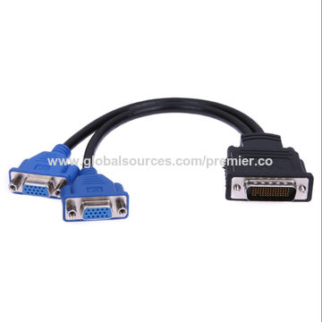 Buy Wholesale China Dms-59 Pin Male To Dual Vga Female Y Splitter Video Card Adapter Cable & Vga ...