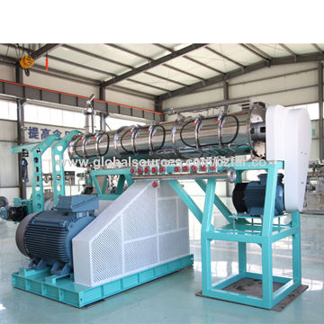 PLC Precisely Controlled Single Screw Steam Extruder for Fish Feed ...