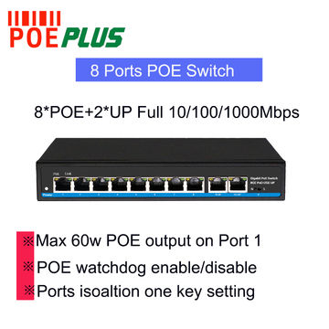 Compre 8+2 Interruptor De Los Puertos 10/100/1000mbps Ai Poe Con 120w ...