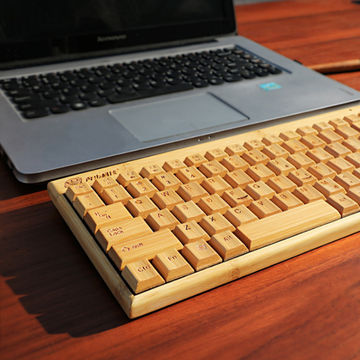 China Custom LOGO Bamboo Wooden Laptop Eco-friendly Wireless USB ...